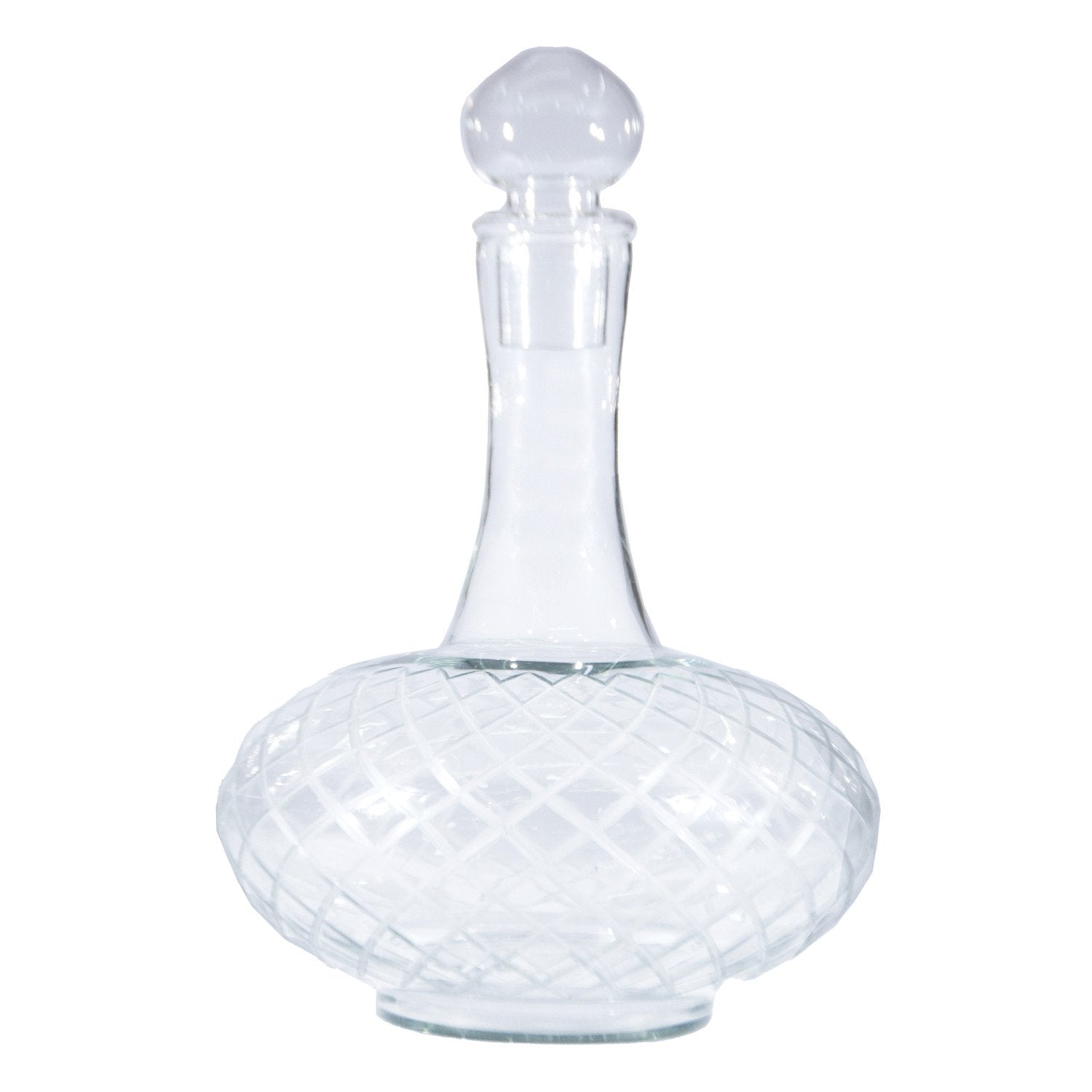 3-1/2 Quart Etched Glass Decanter with Glass Stopper – Hopper-Reed Designs
